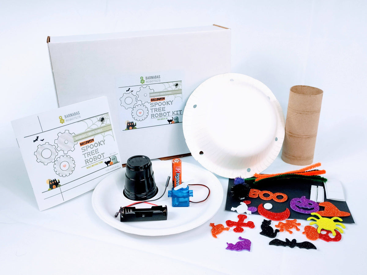 Halloween Spooky Tree Robot: Craft Tinker Kit For Kids (Ages 6-10) – Barnabas Robotics