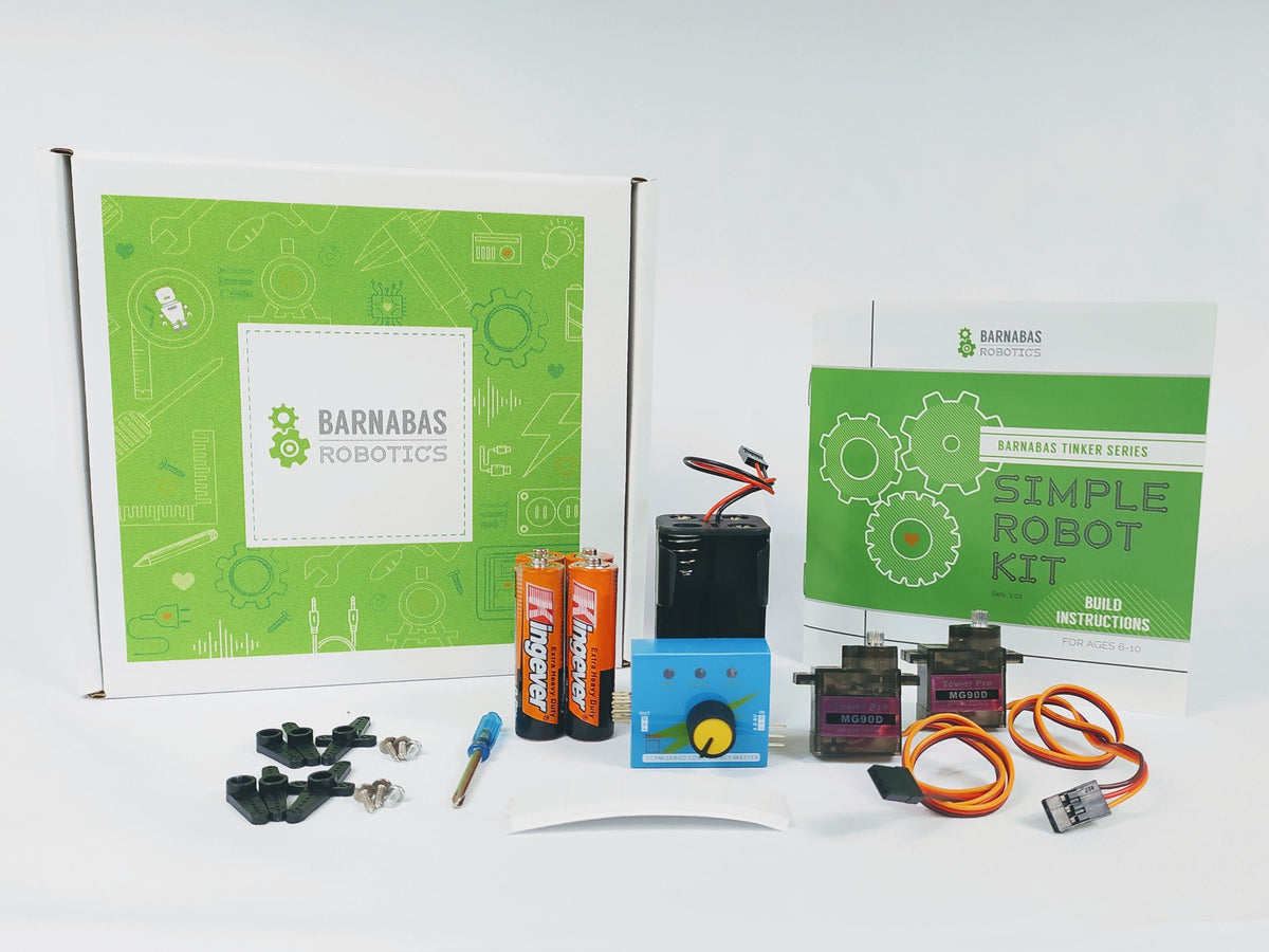 Simple Robot Kit: 2 x Metal Servo Motor Control Craft Robot Kit For Ki ...